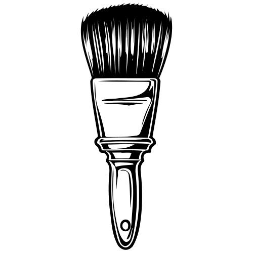 Cartoon paint brush drawing outline line Vector Image