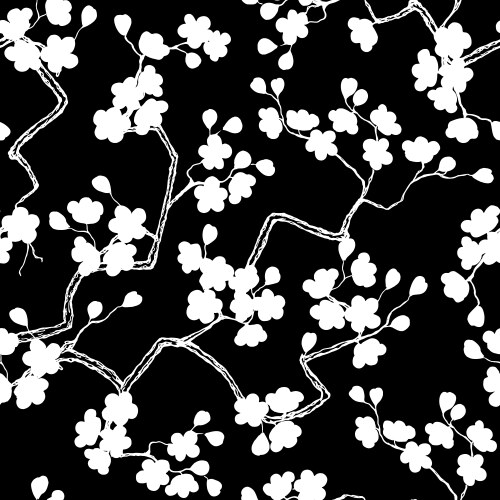 Cherry blossom background seamless flowers pattern