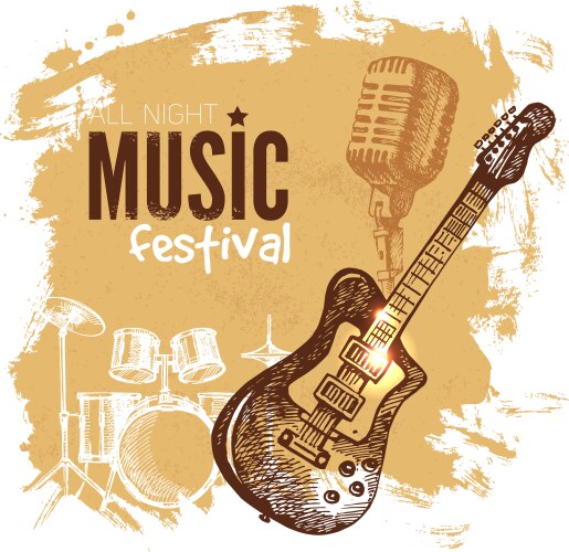 Music vintage background Royalty Free Vector Image