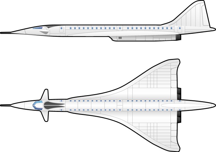 Passenger aircraft Royalty Free Vector Image - VectorStock