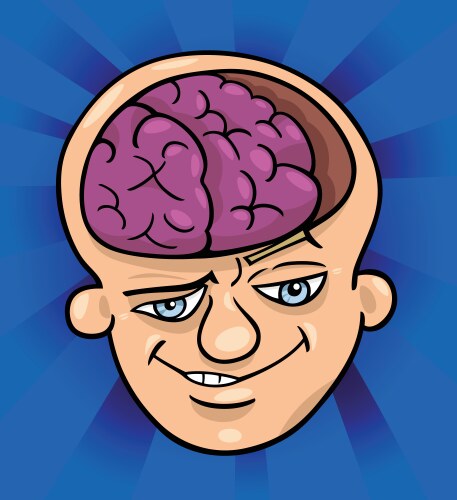 Skeptical guy cartoon Royalty Free Vector Image