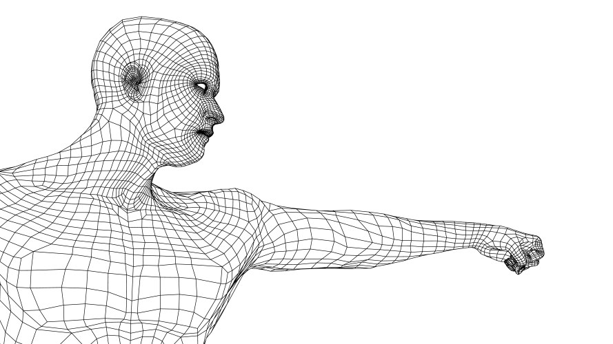 Fist a young fighter Royalty Free Vector Image