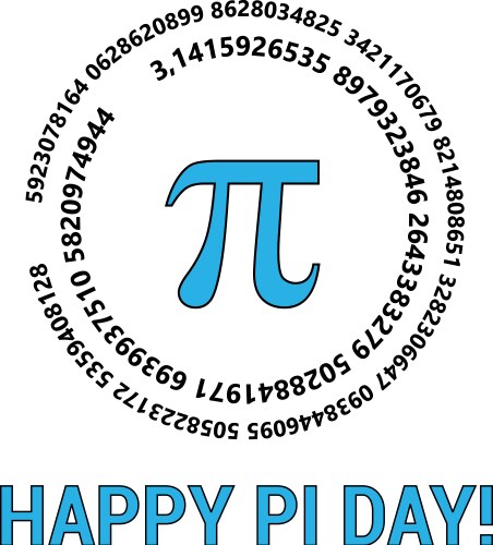 Pi Day Celebration Mathematics Royalty Free Vector Vectorstock