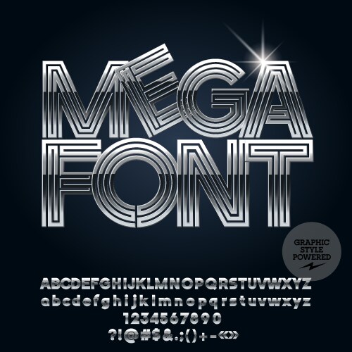 Alphabet Chrome Letters Vector Images (over 5,800)