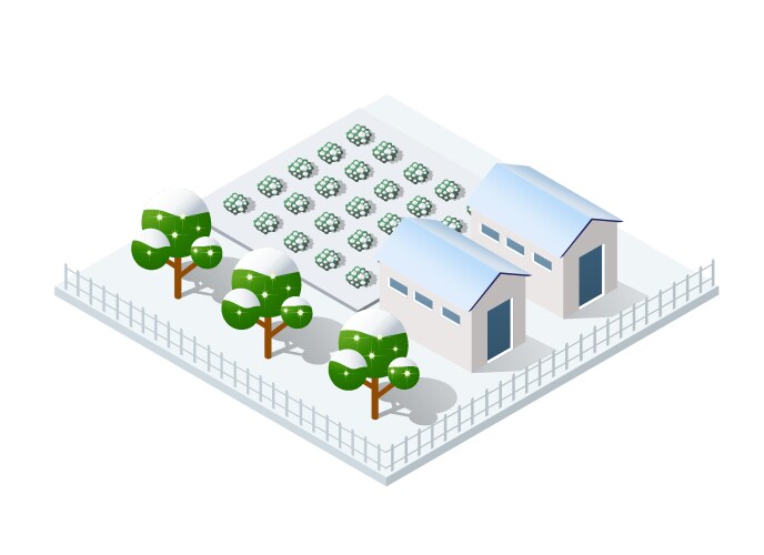 Snow fort isolated cartoon Royalty Free Vector Image