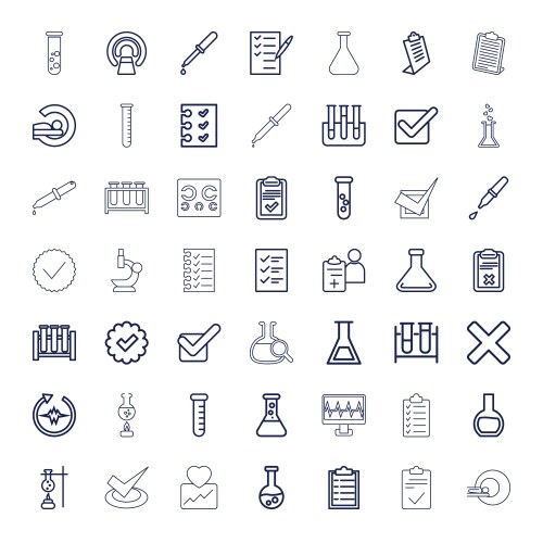 25 test icons Royalty Free Vector Image - VectorStock