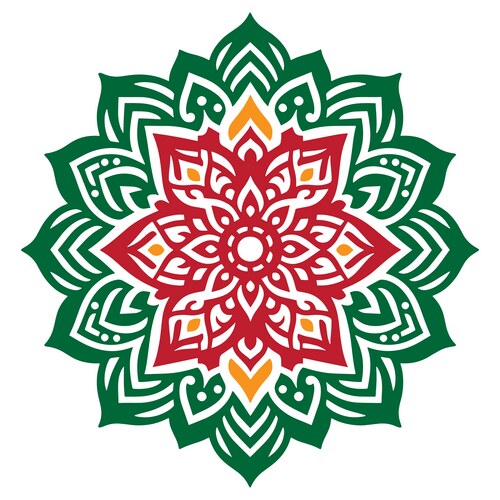 Floral Mandala Silhouette – Royalty-Free Vector | VectorStock