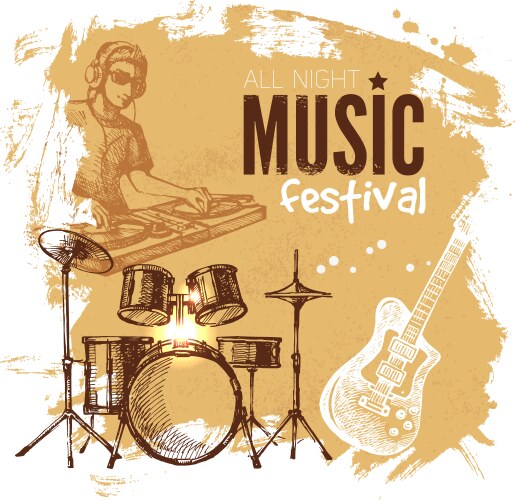 Music vintage background Royalty Free Vector Image