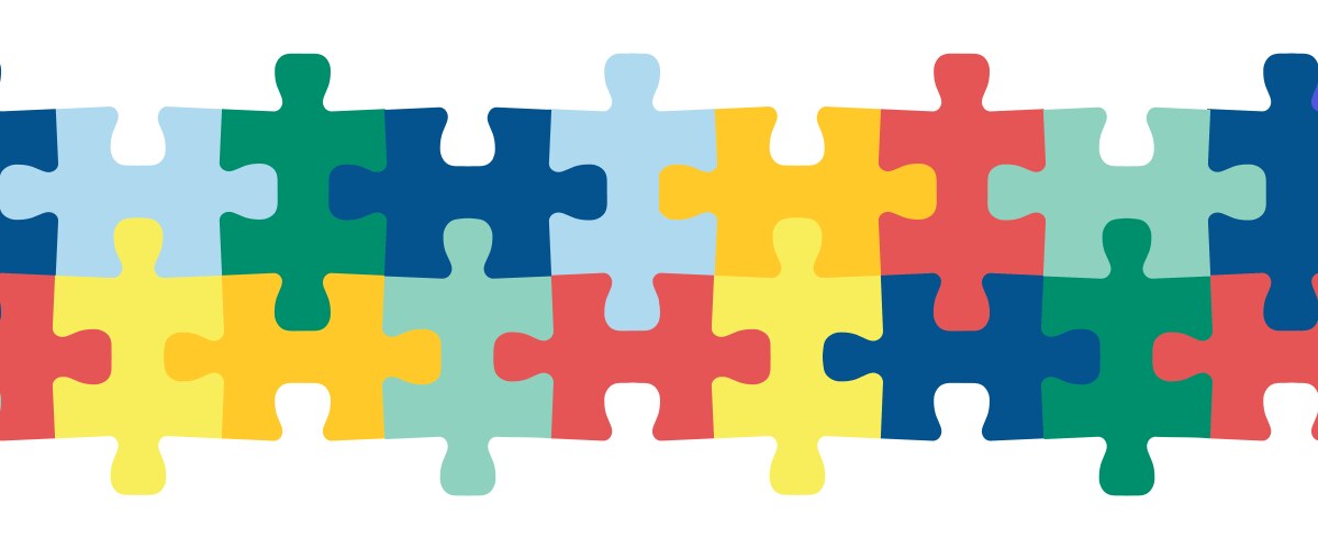 Autism Puzzle Pieces Border Puzzle Pieces Border Frame. Square Kids