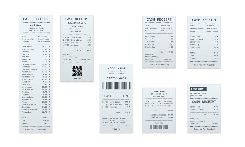 Receipt Template Vector Images (over 4,400)
