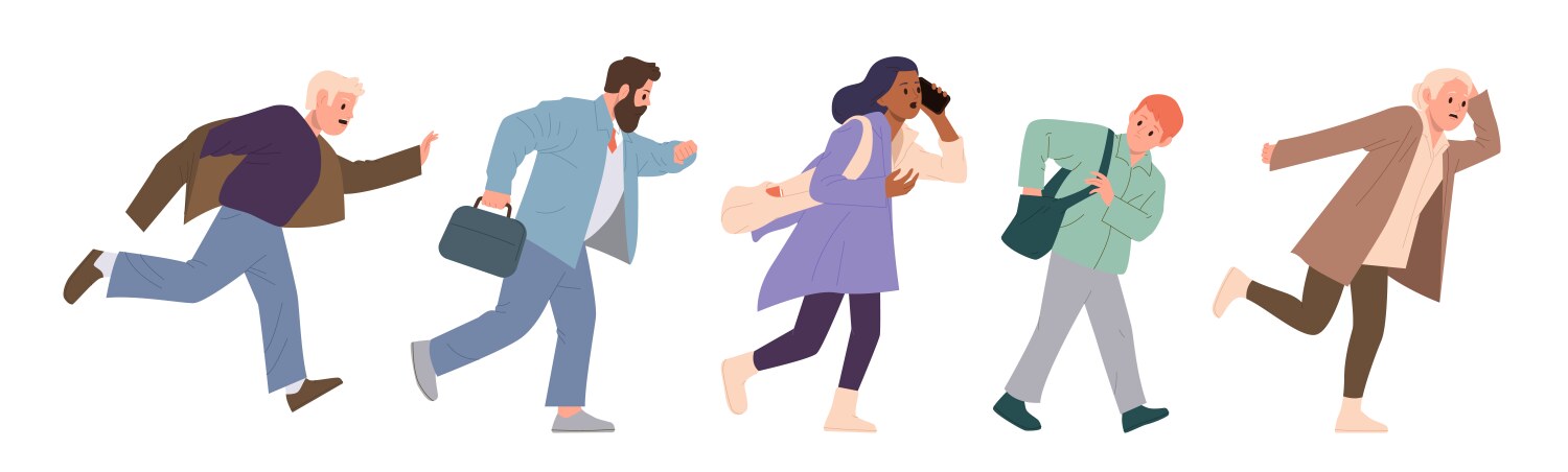 Running Late Vector Images Over 3 000