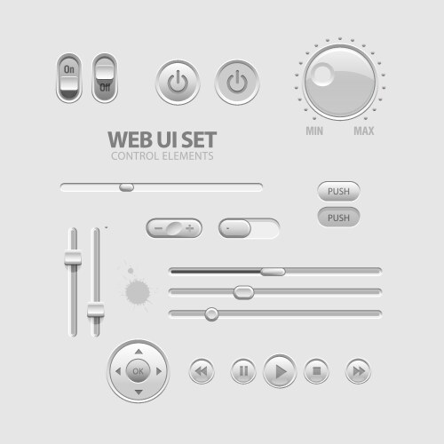 Collection of futuristic elements sci-fi ui Vector Image