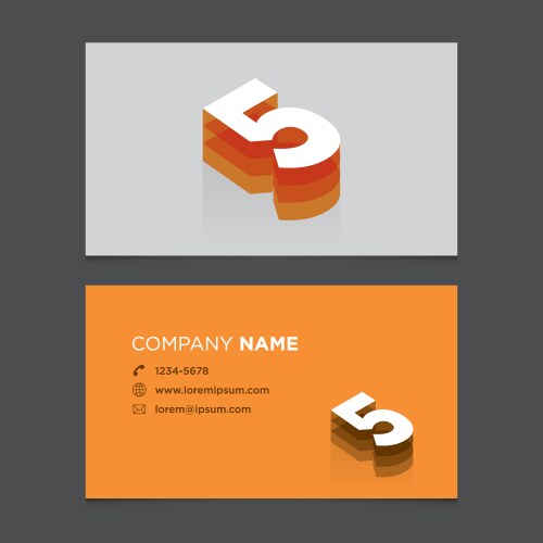 Business card letter Royalty Free Vector Image