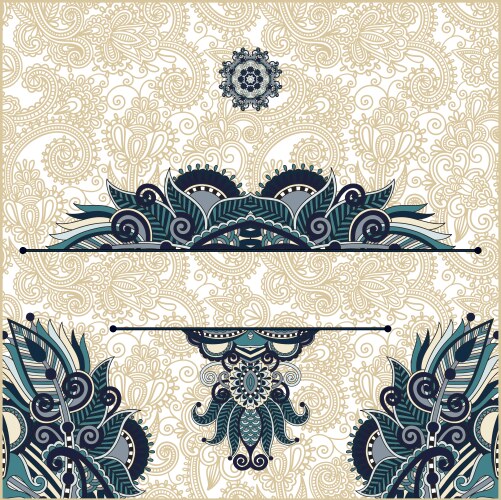 Invitation card with neat ethnic background royal Vector Image