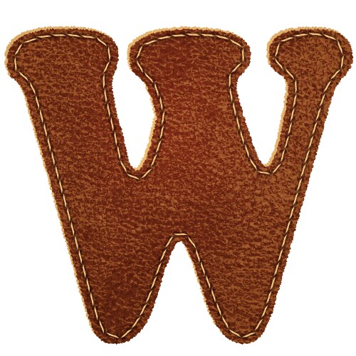 Leather textured letter t Royalty Free Vector Image