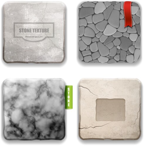 Decorative natural stone textures template top Vector Image