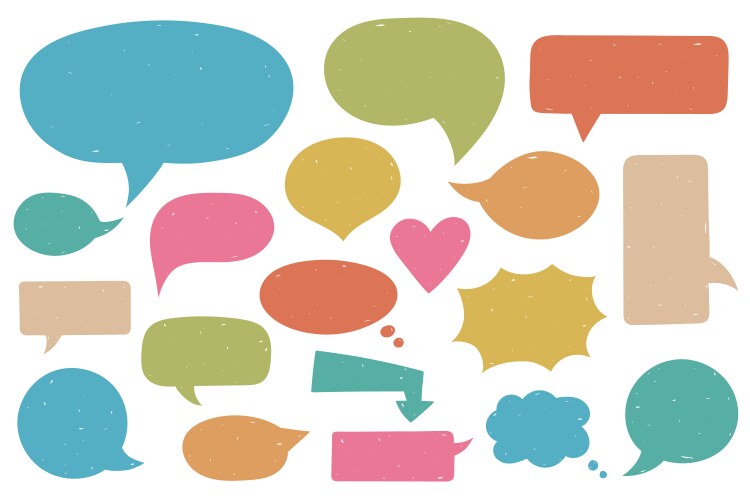 Speech bubbles with numbers Royalty Free Vector Image