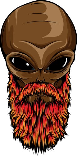 Alien head design Royalty Free Vector Image - VectorStock