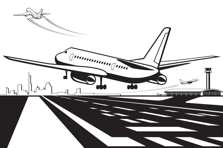 Airport Runway Vector Images (over 7,400)