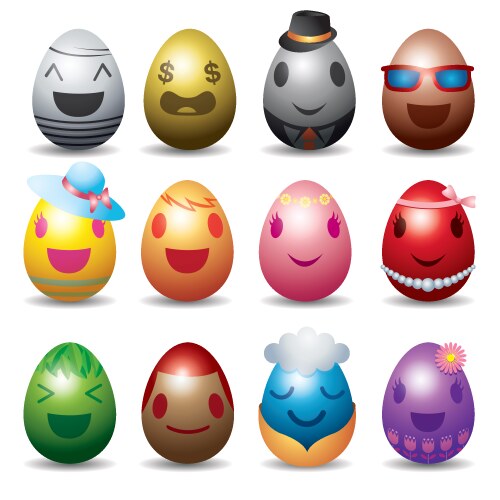 Easter eggs hanging decorate Royalty Free Vector Image