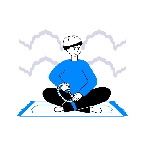 Eid prayer Royalty Free Vector Image - VectorStock