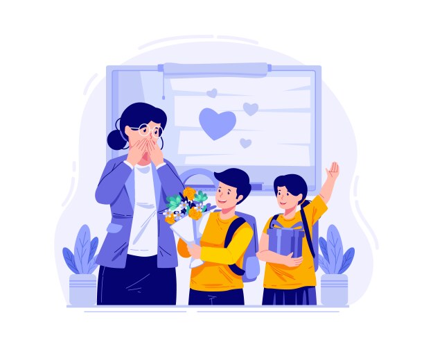 Happy Teachers Day Cartoon Vector Images (over 2,600)