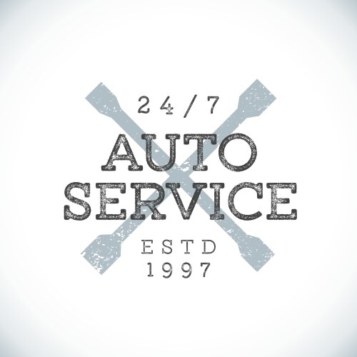 Repair service logo vintage style Royalty Free Vector Image