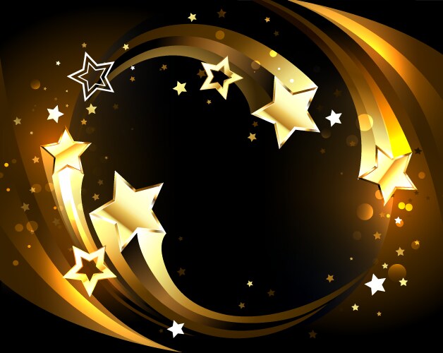 Background with golden stars Royalty Free Vector Image