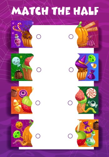 Matching game educational for children match Vector Image