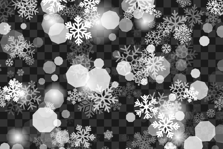 Snowfall transparent decoration texture Royalty Free Vector