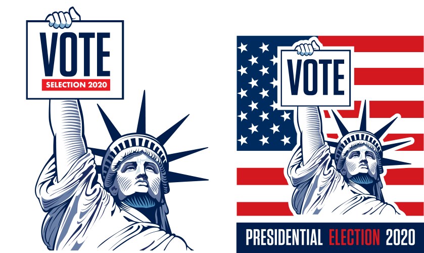 Vote united states flag presidential election Vector Image