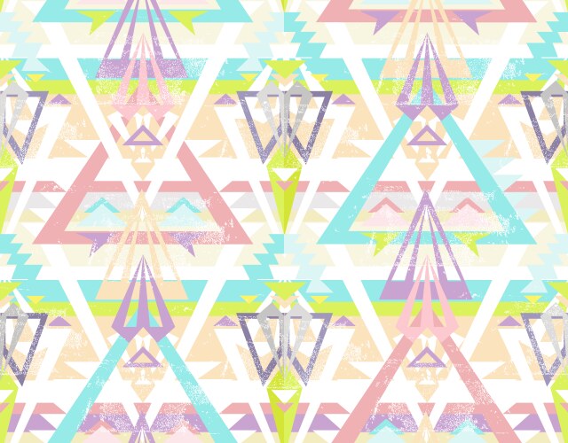 Abstract geometric seamless aztec pattern Vector Image