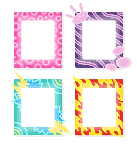 Comic frames in cartoon style decorative Vector Image