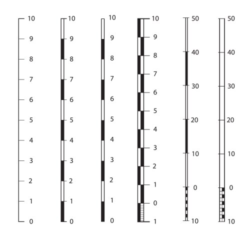 Map scales graphics for measuring distances Vector Image