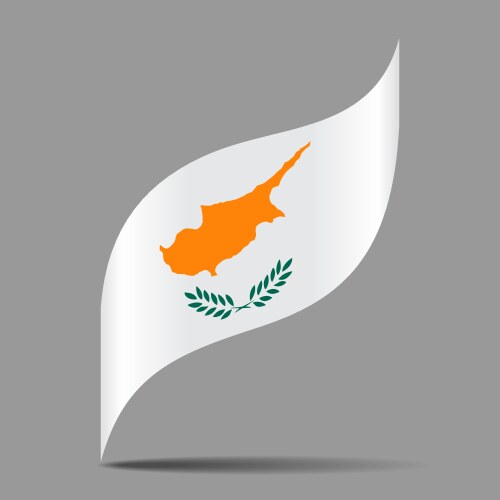 Cypriot flag wavy abstract background Royalty Free Vector