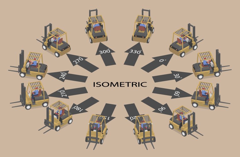Isometric Car Rotation Vector Images (over 140)
