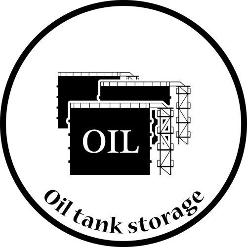 Tank with oil storage heating icon Royalty Free Vector Image