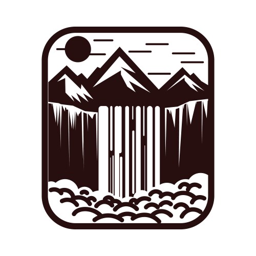 Waterfall Black White Vector Images (over 3,700)