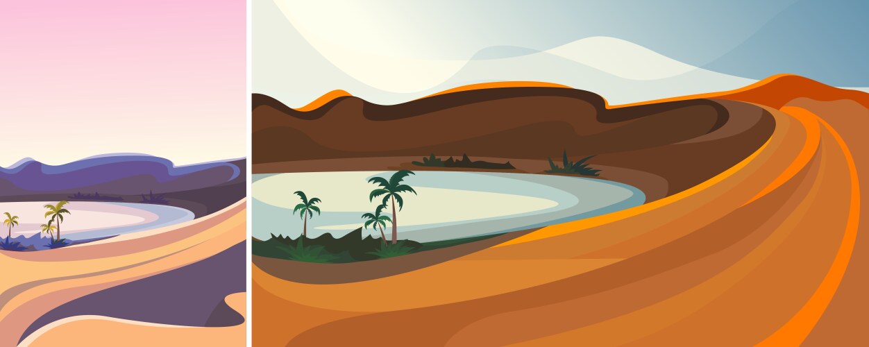 Sahara desert Royalty Free Vector Image - VectorStock