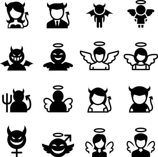 Angel Devil Vector Images (over 6,800)
