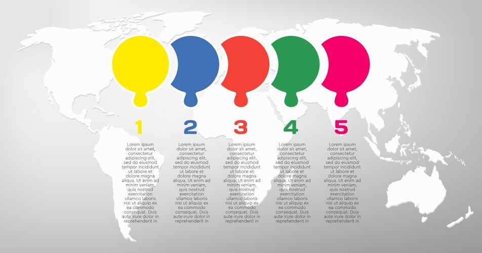 Five steps line infographic puzzle diagram Vector Image