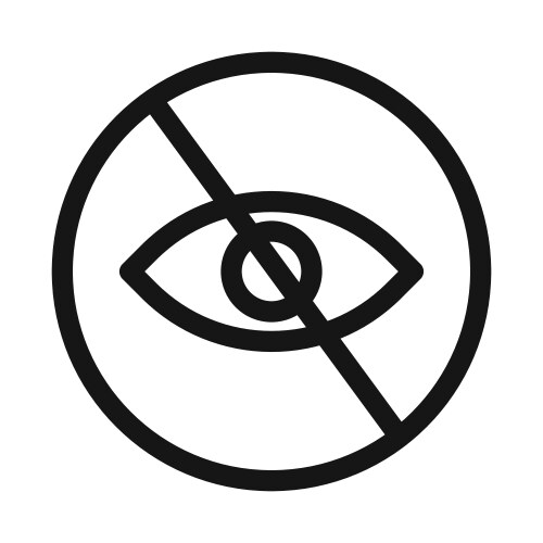 No view icon black line art logo Royalty Free Vector Image