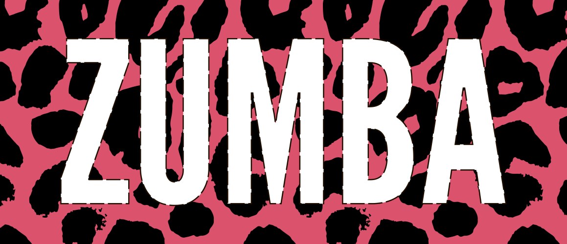 Zumba letter lettering calligraphy dance brush Vector Image