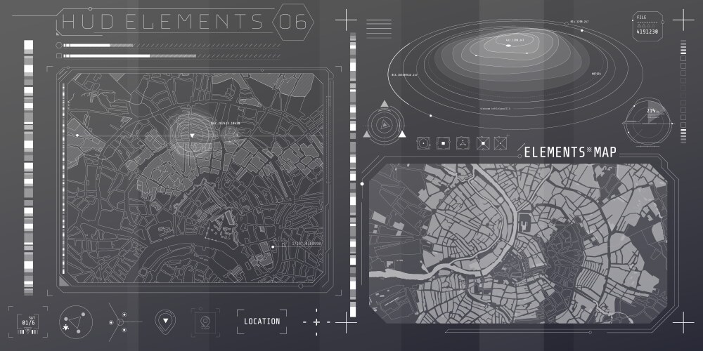 Abstract technology ui futuristic concept hud Vector Image