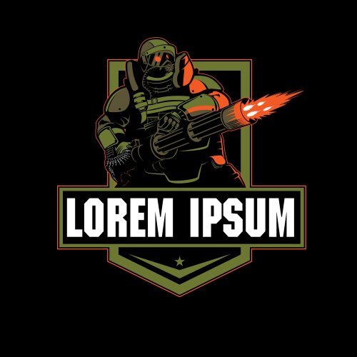 Heavy armored infantry the juggernaut class Vector Image