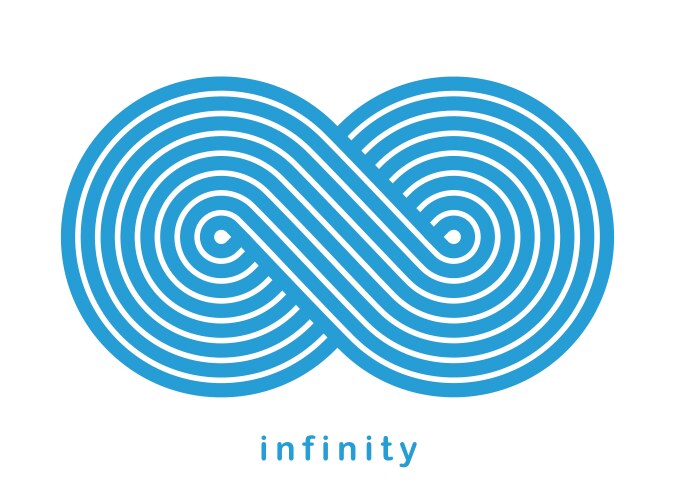 Infinity symbol linear style sign isolated Vector Image