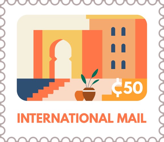 Postal service poster Royalty Free Vector Image