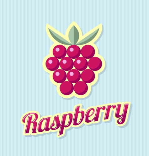 Funny happy raspberry character Royalty Free Vector Image