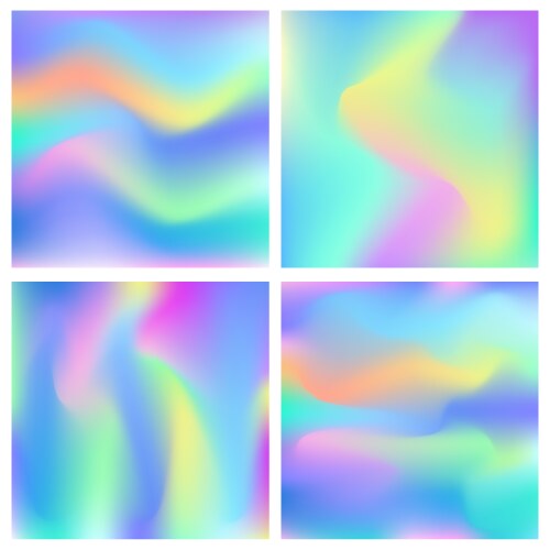 Colorful curved digital page background set Vector Image