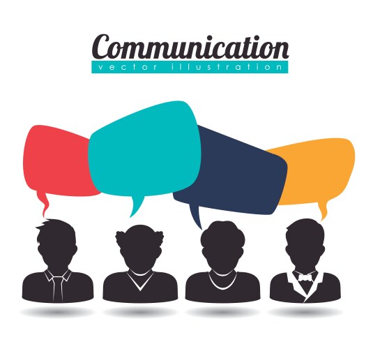 Speech communication Royalty Free Vector Image